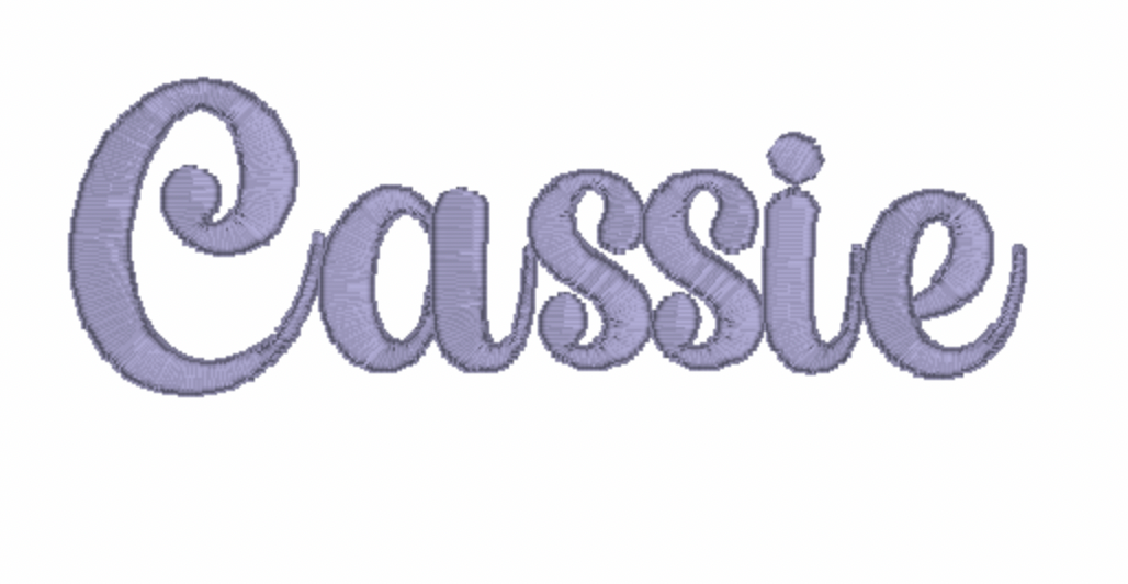 Cassie Font Embroidery Design – Bottles & Bows Boutique
